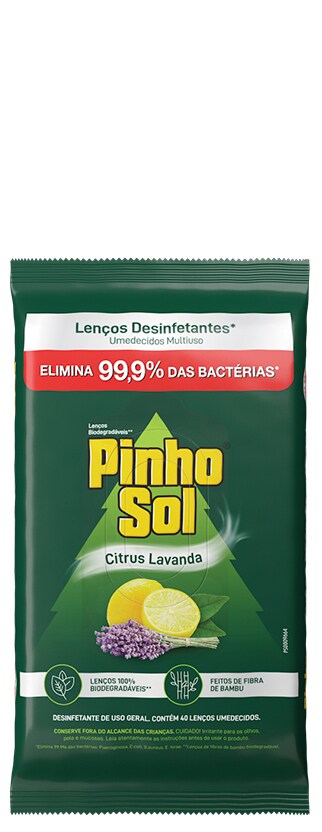 Pinho Sol® Lenços Desinfetantes | Cuidado da casa